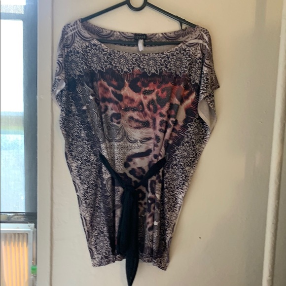 Joyce Leslie | Tops | Joyce Leslie Pink Blouse With Boat Neckline And ...